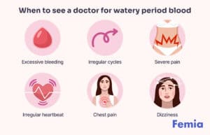Watery period blood: A sign of pregnancy or health issue? - Femia Health